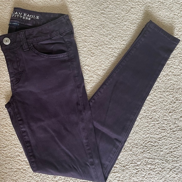 American Eagle Outfitters | Jeans | Dark Purple Skinny Jeans | Poshmark